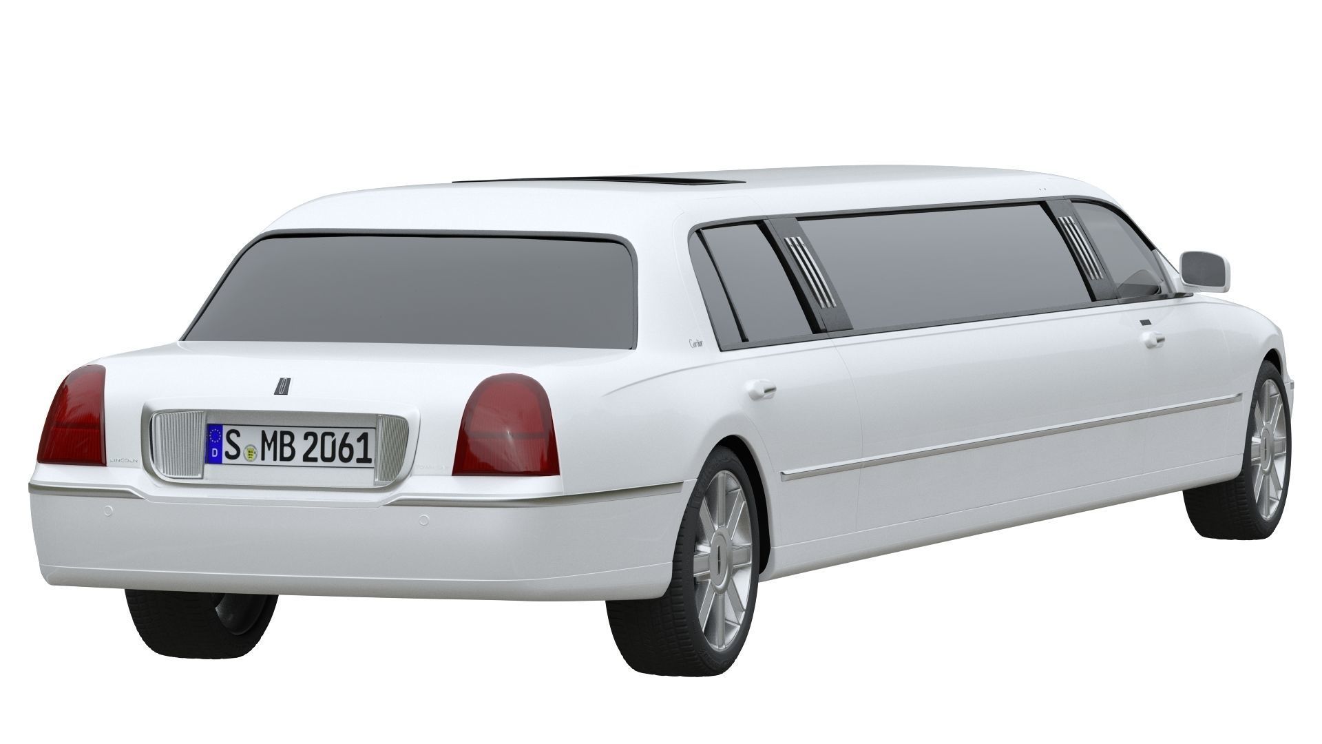 Lincoln Town Car limousine 3D model | CGTrader