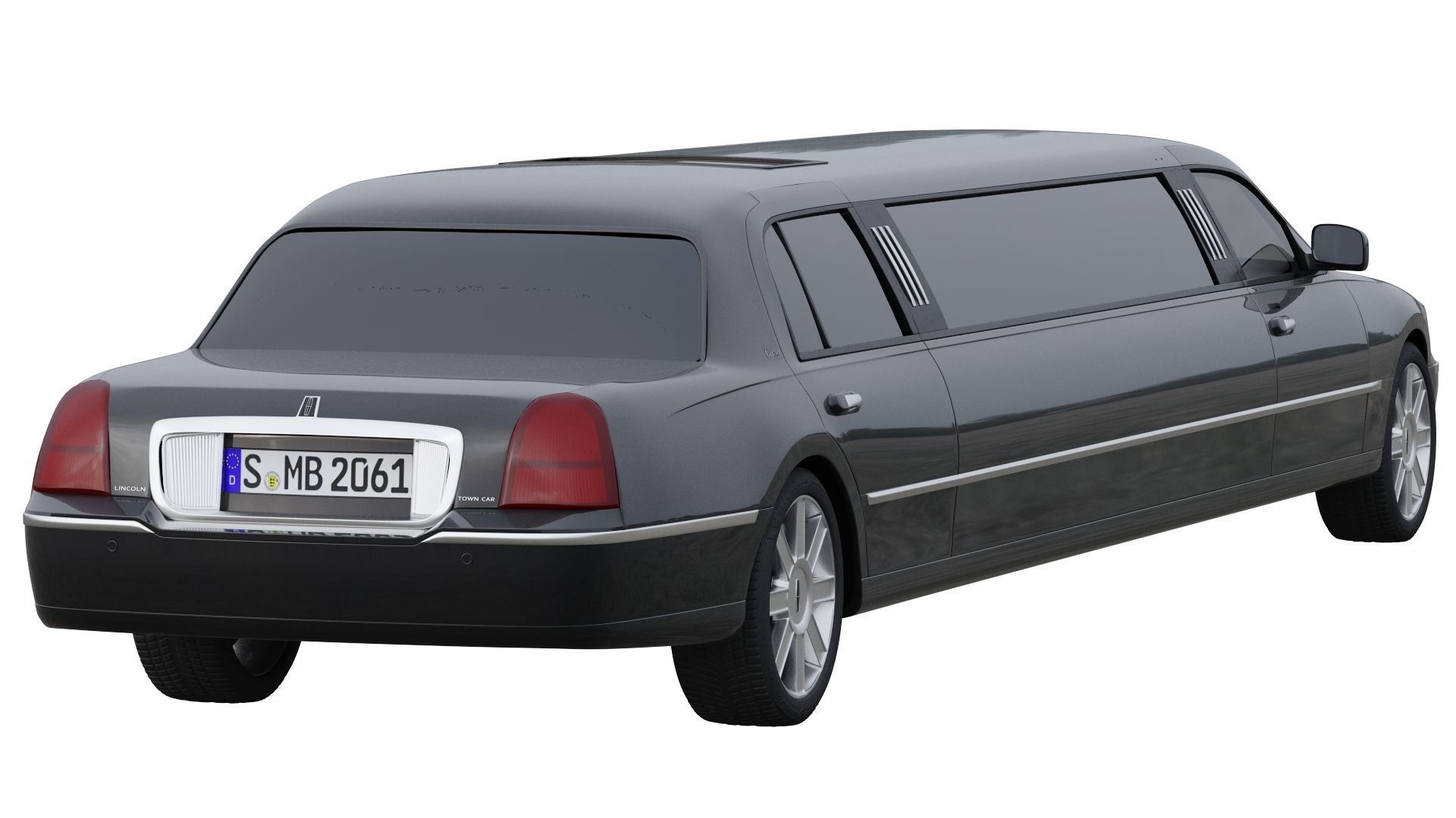 Lincoln Town Car limousine 3D model | CGTrader