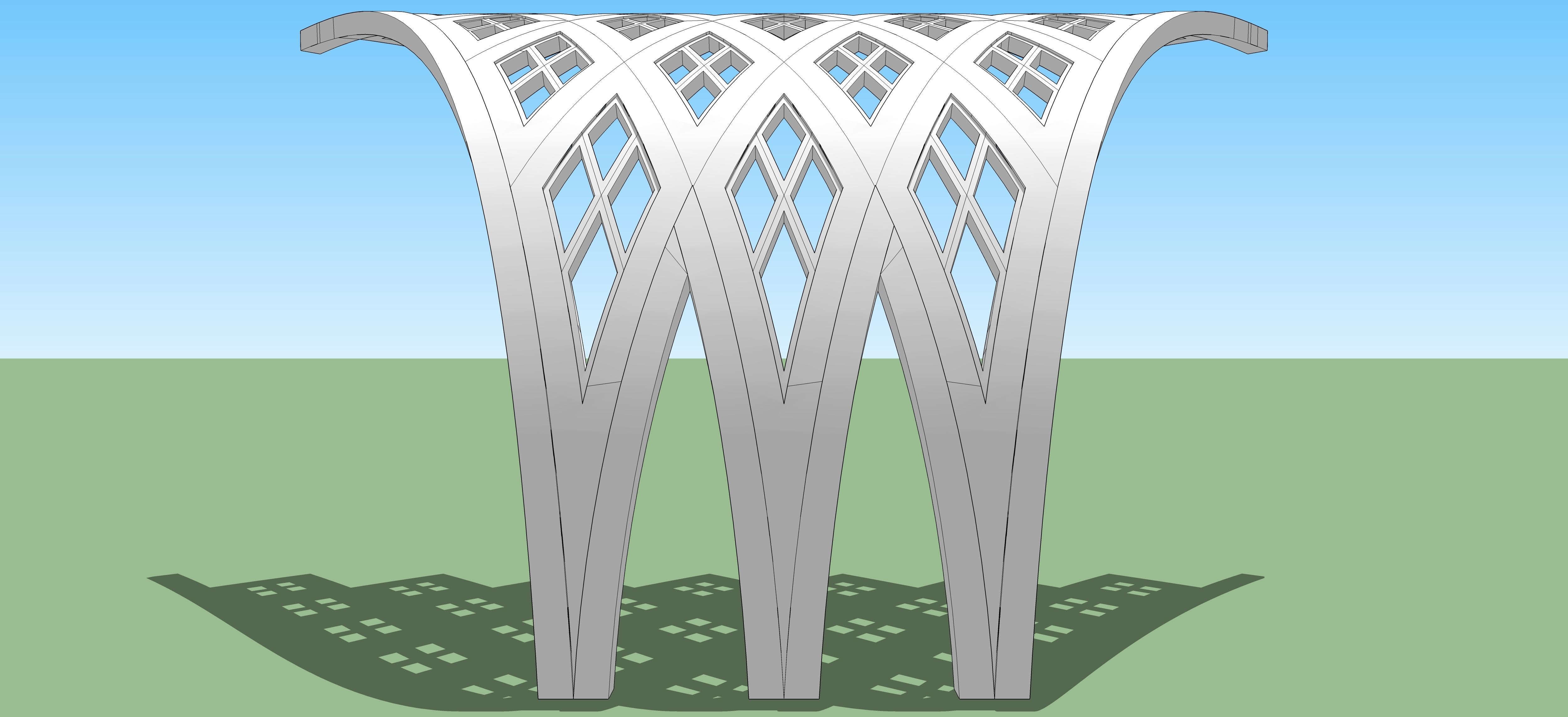 Artdeco canopy 3d sketchup 3D model | CGTrader
