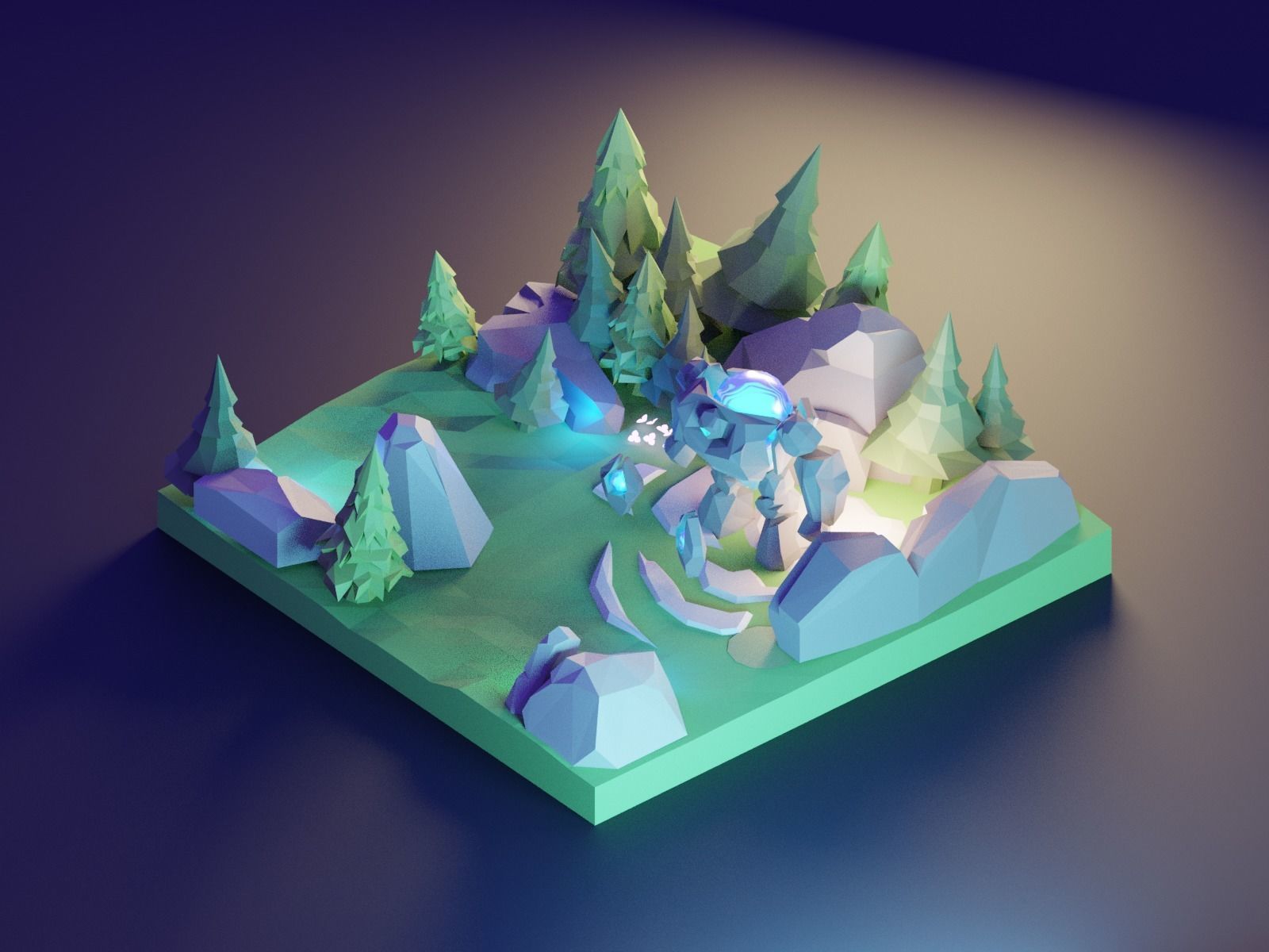 Cartoon League of Legion Blue Buff 3D model | CGTrader