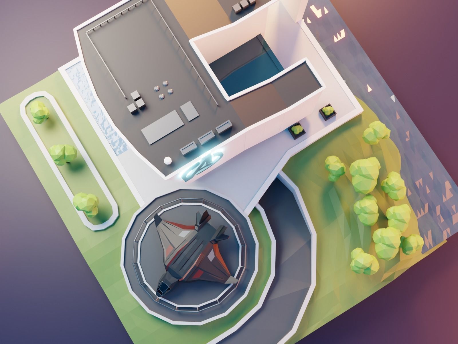 Cartoon Avengers base Scene 3D model | CGTrader