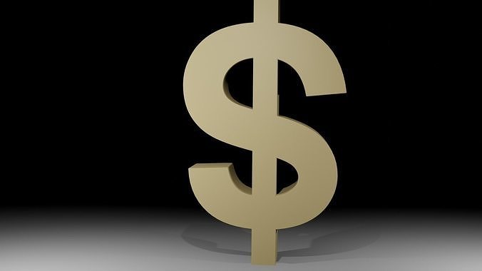 dollar sign 3D model rigged | CGTrader