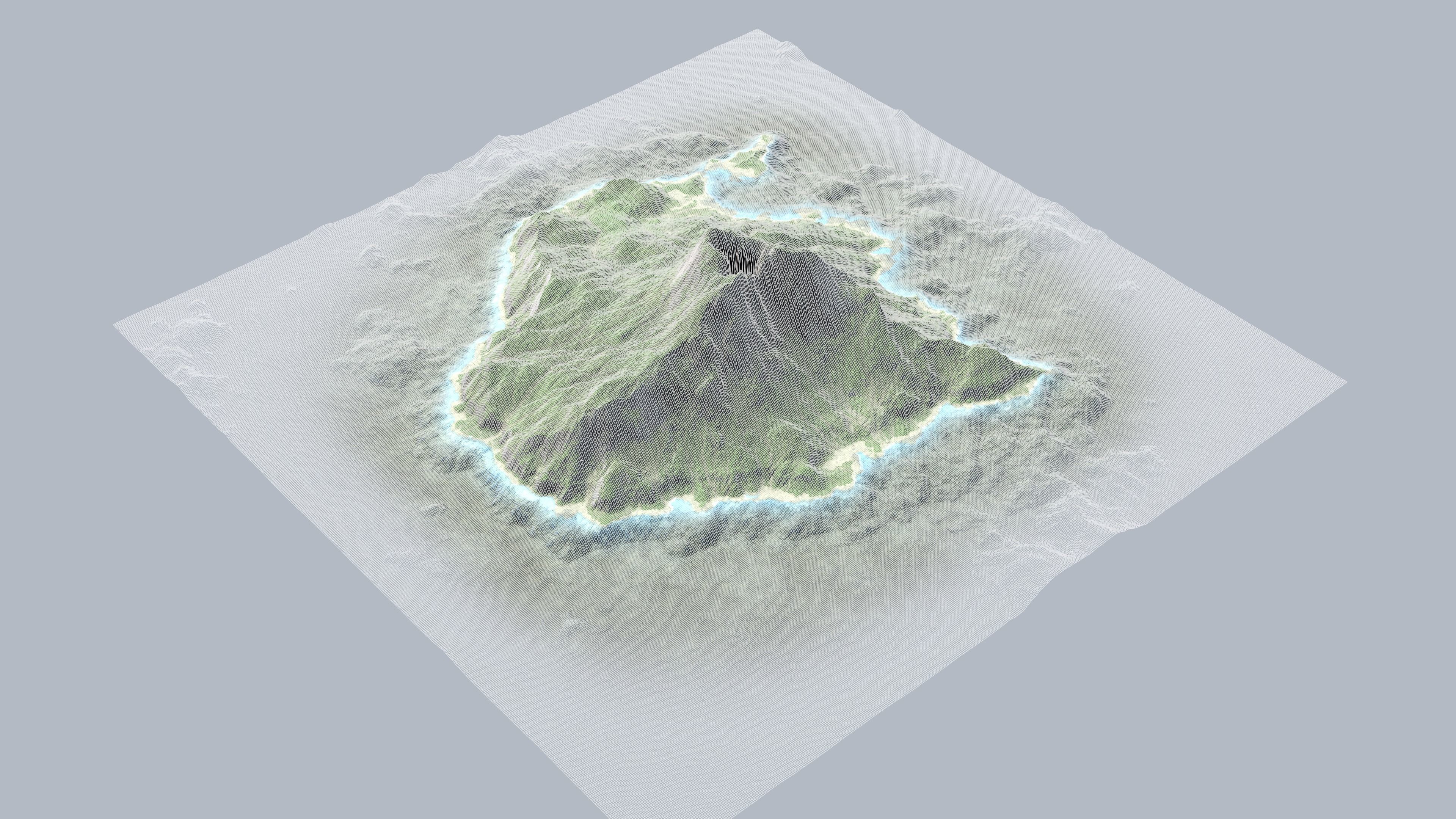 3D model Volcano Island VR / AR / low-poly | CGTrader