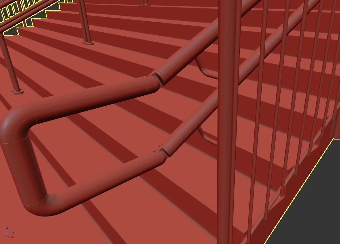 Outdoor stair 3D model | CGTrader