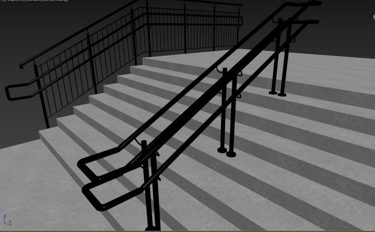 Outdoor stair 3D model | CGTrader