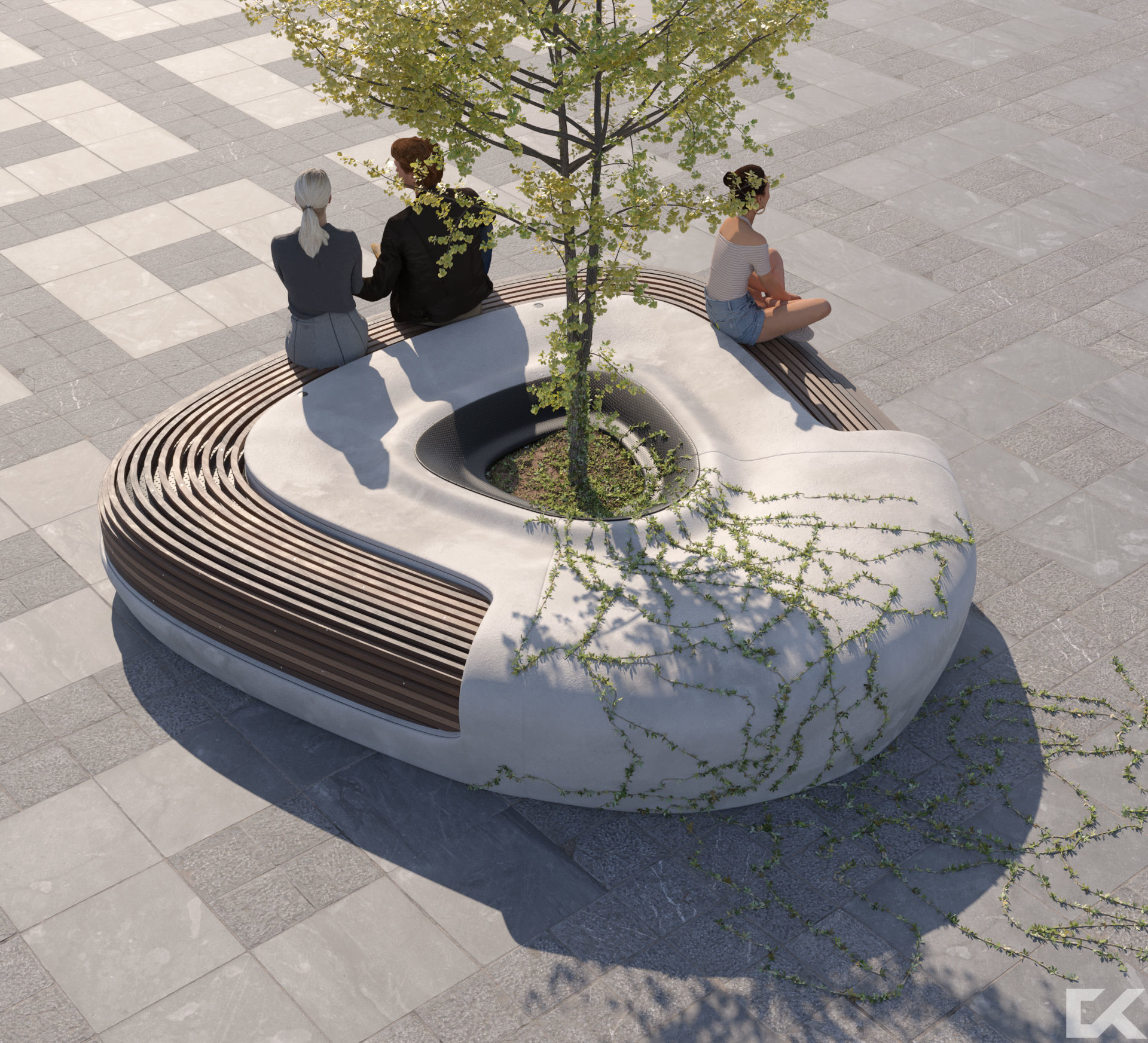 Street Bench free 3D model | CGTrader