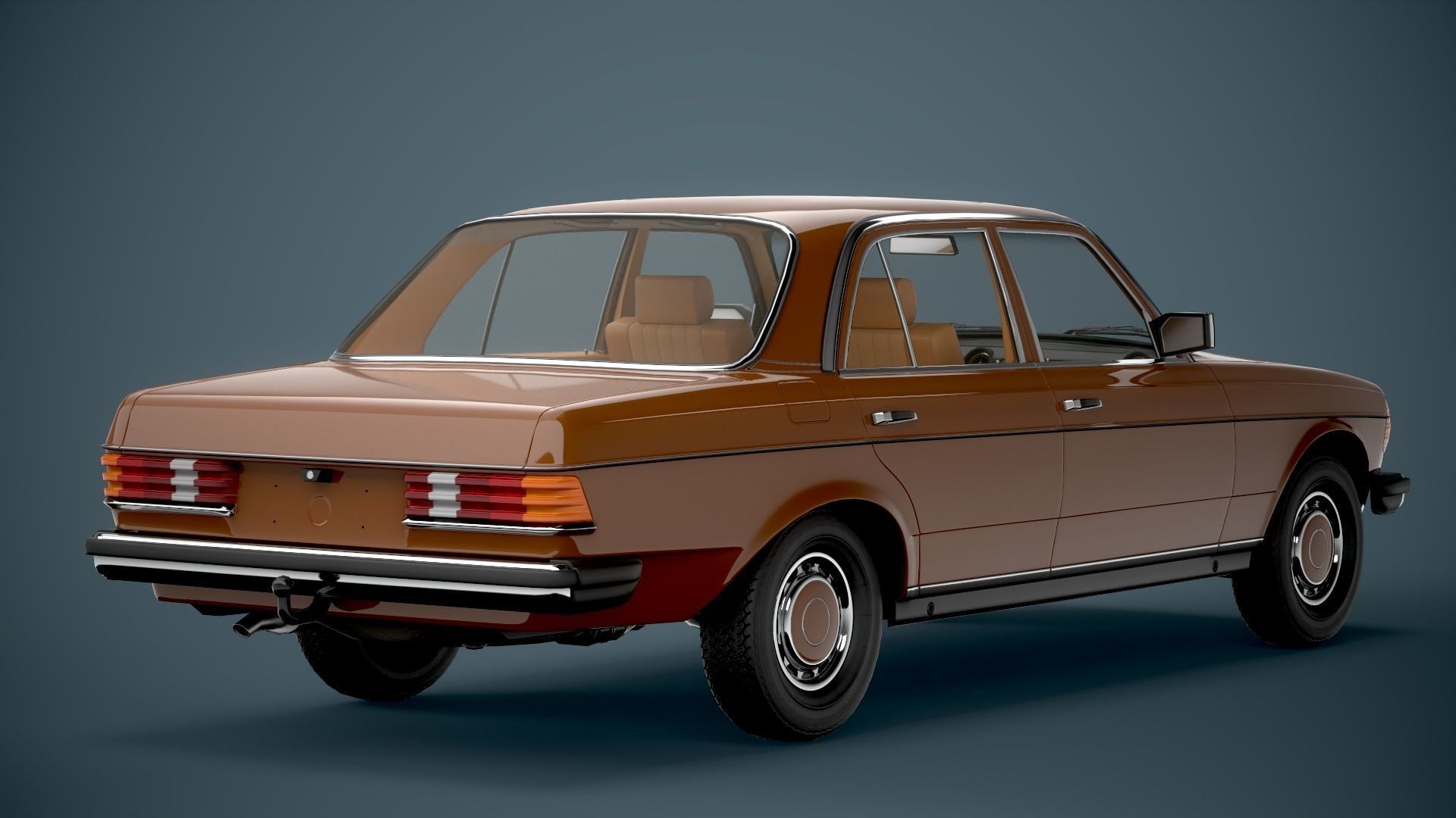3D model Old Classic car Sedan Set with interior in 9 color variants ...