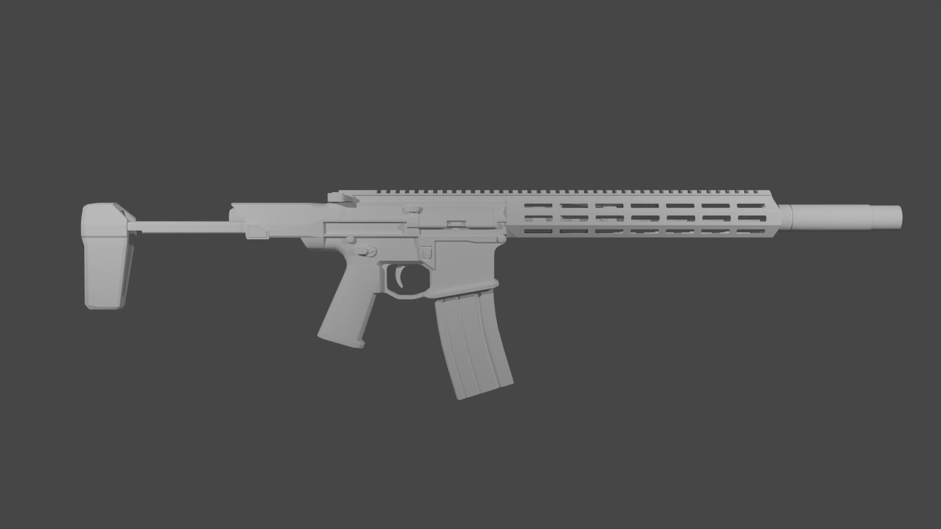 Assault Rifle Honey Badger Gun 3D model | CGTrader