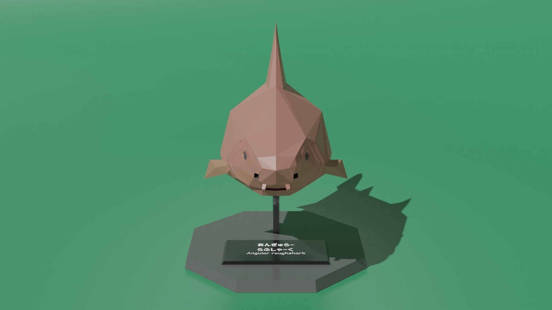 3D model Desktop Mascot Angular Roughshark VR / AR / low-poly | CGTrader