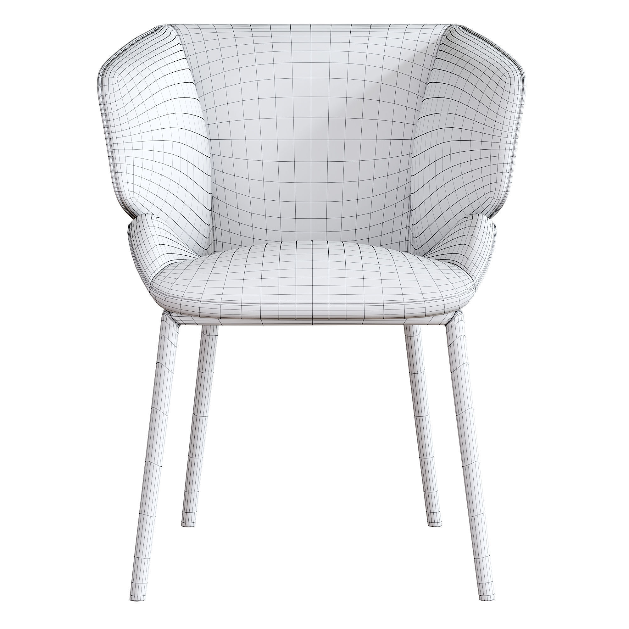 Natuzzi italia chairs rose dining 3D model | CGTrader