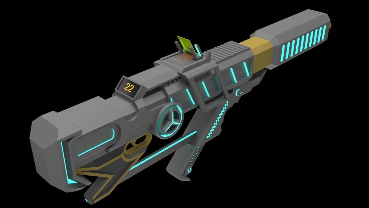 energy gun 3D model | CGTrader