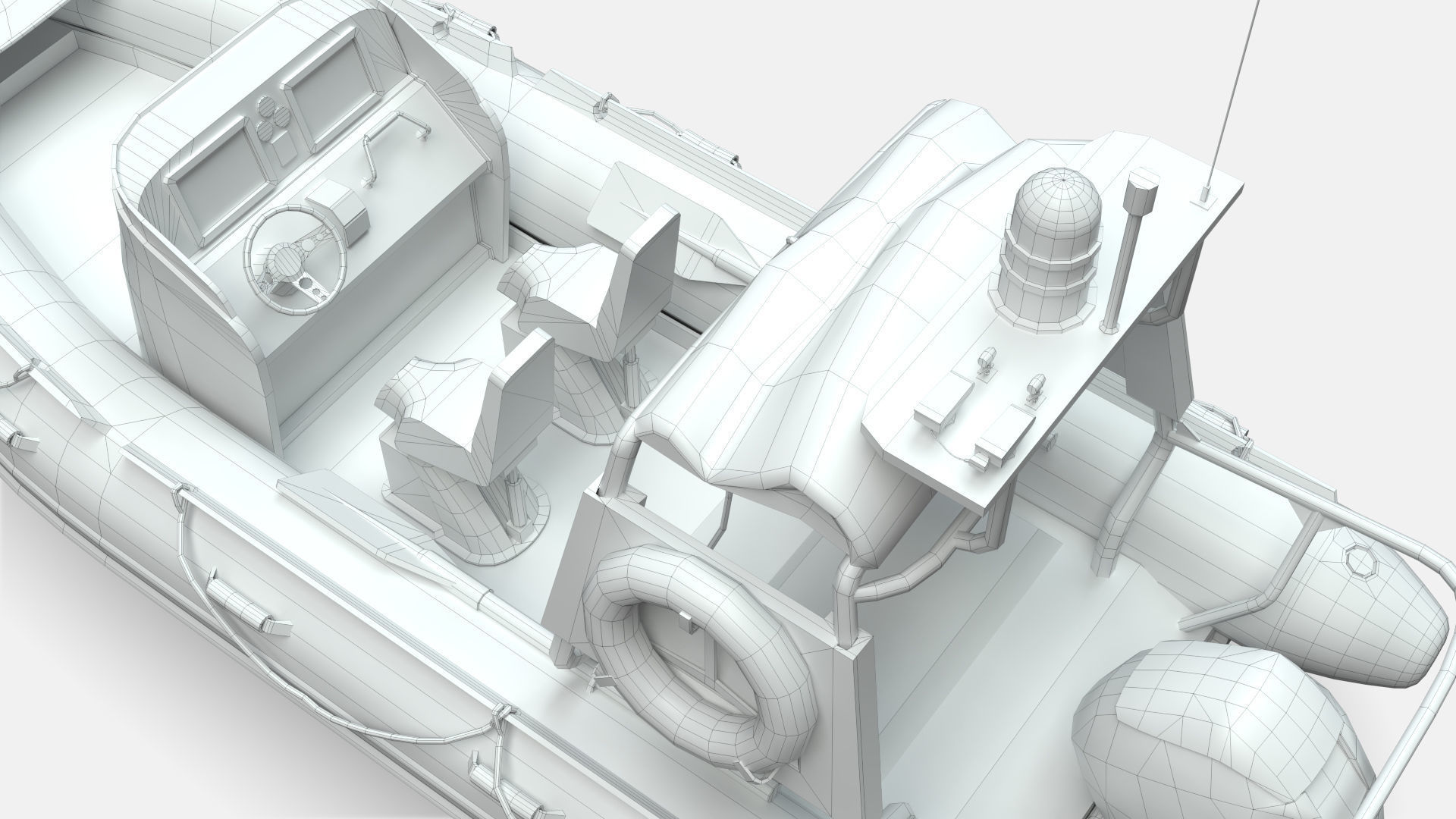 3D model Military Zodiac Boat VR / AR / low-poly | CGTrader