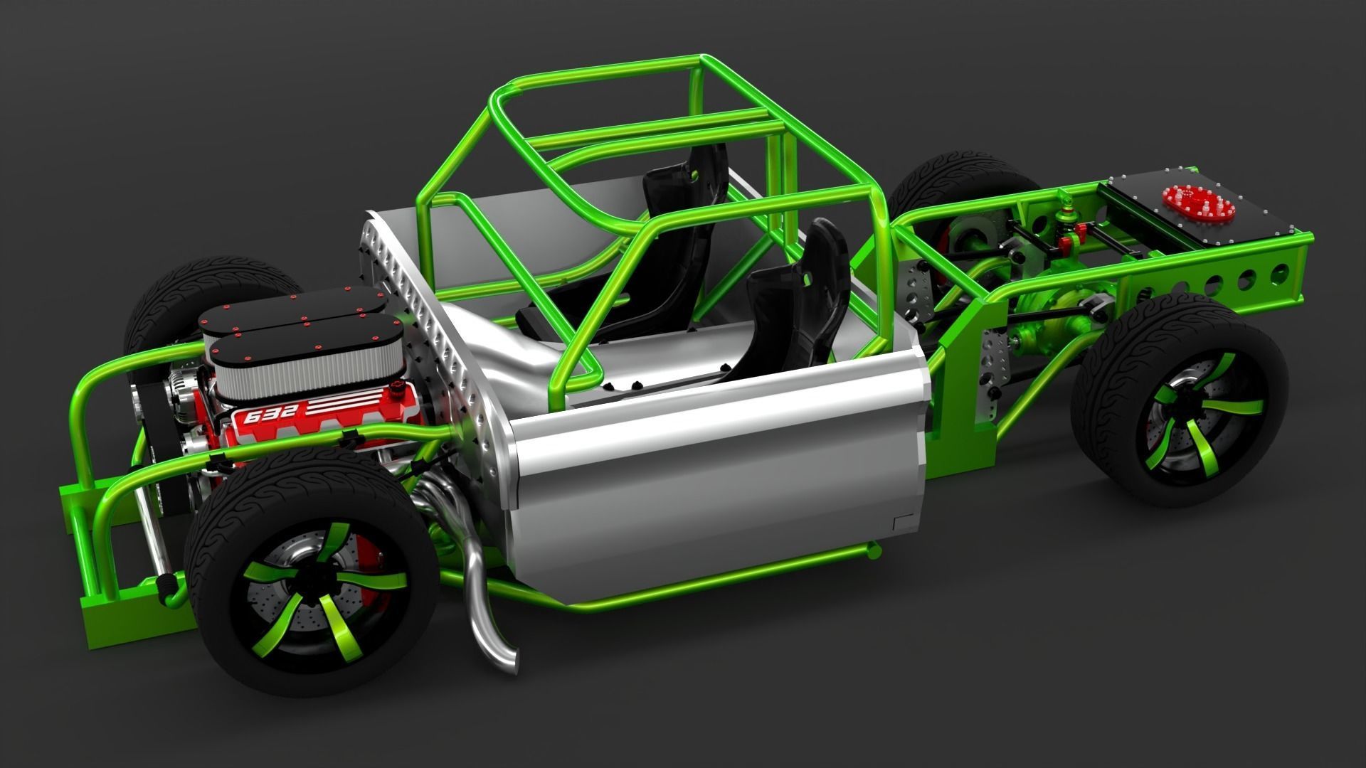 1966 CHEVROLET C10 CUSTOM TRANS KIT 3D model 3D printable | CGTrader