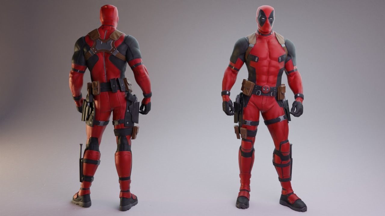 Marvels Deadpool rigged 3D model rigged | CGTrader