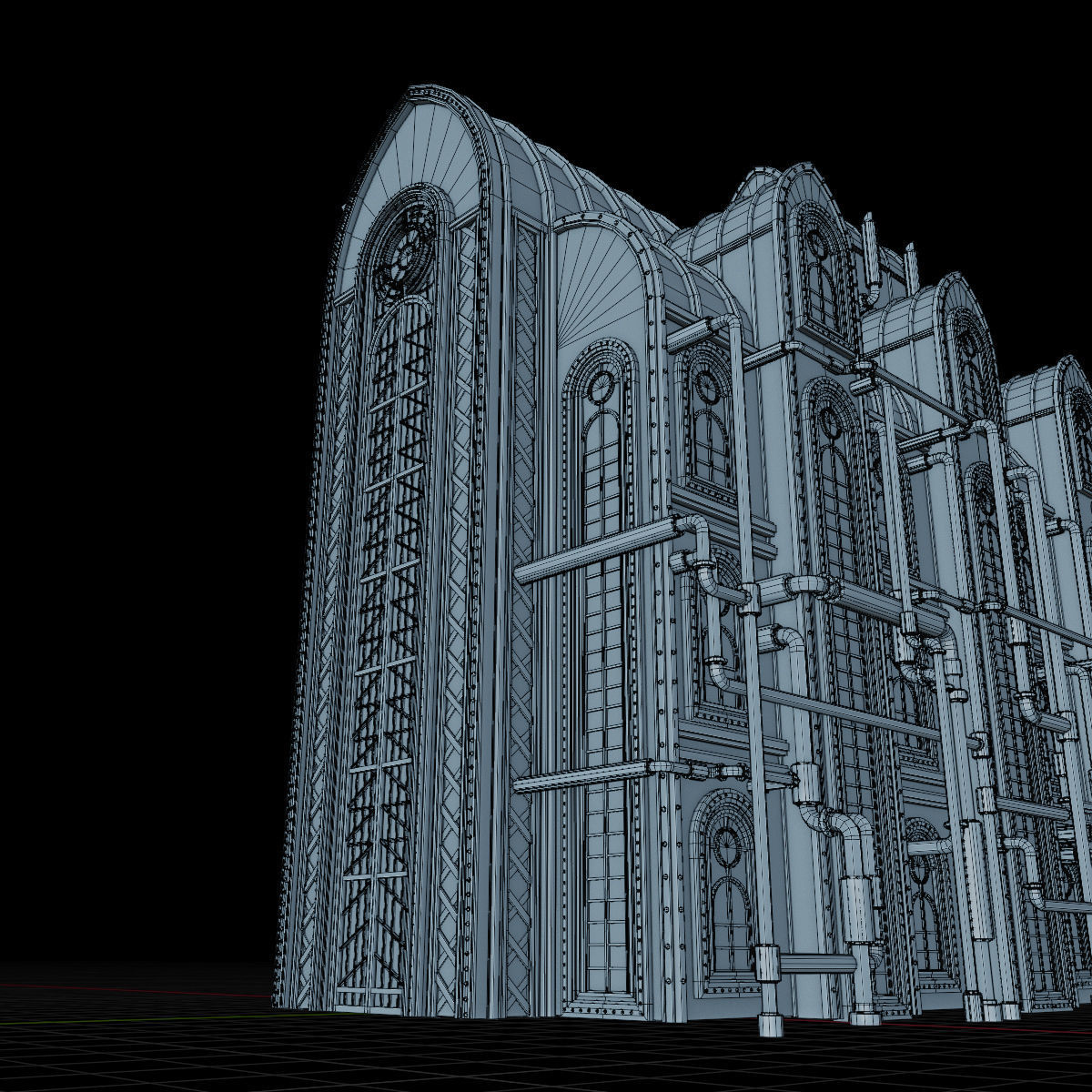 3D model STEAMPUNK INDUSTRIAL BUILDING 9 VR / AR / low-poly | CGTrader