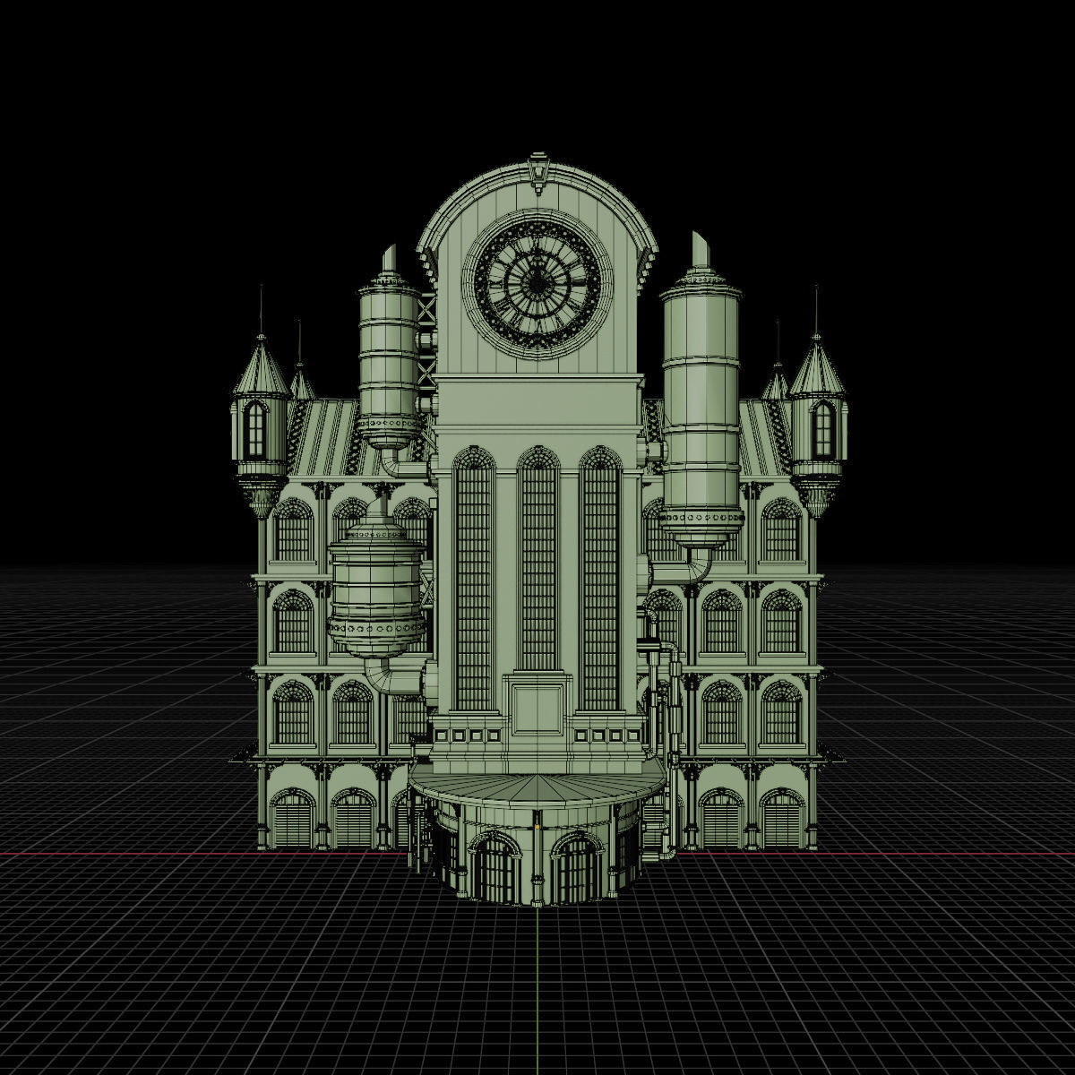 3D model STEAMPUNK INDUSTRIAL BUILDING 10 VR / AR / low-poly | CGTrader