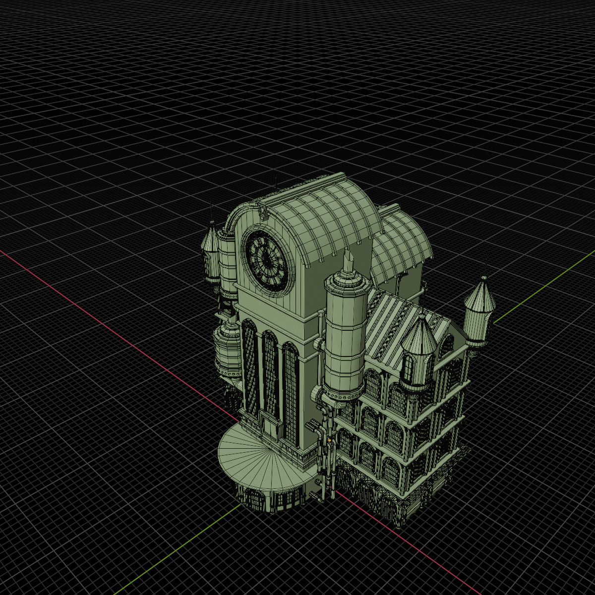 3D model STEAMPUNK INDUSTRIAL BUILDING 10 VR / AR / low-poly | CGTrader