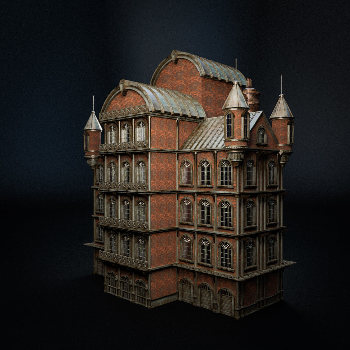 3D model STEAMPUNK INDUSTRIAL BUILDING 10 VR / AR / low-poly | CGTrader