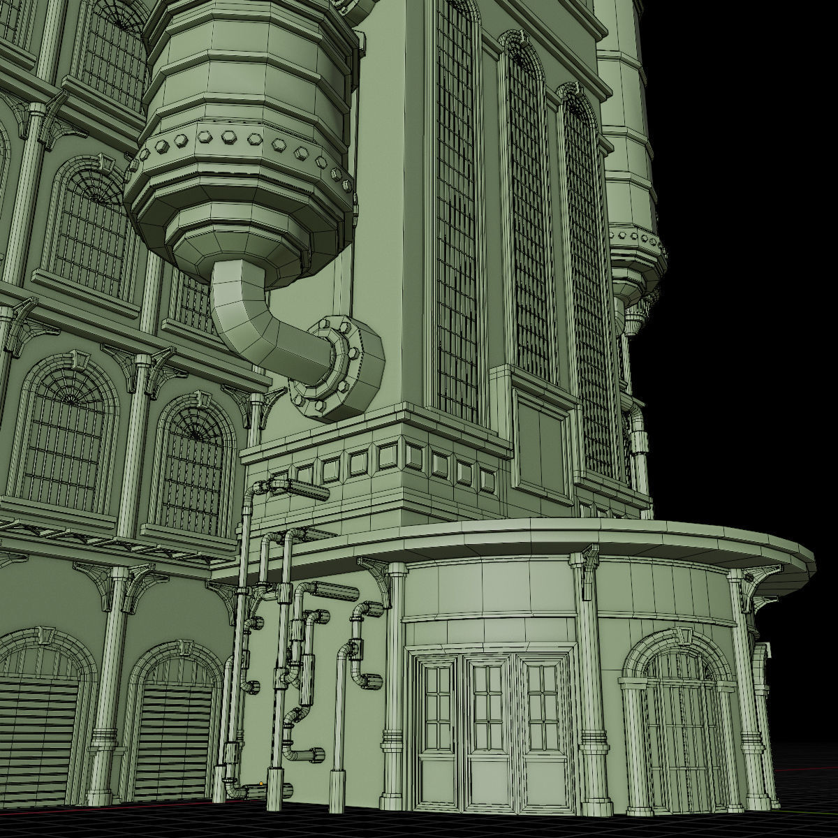 3D model STEAMPUNK INDUSTRIAL BUILDING 10 VR / AR / low-poly | CGTrader