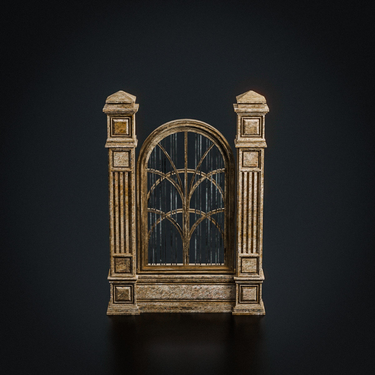 3D model ART DECO STEAMPUNK STREET PROPS ELEMENT VR / AR / low-poly ...