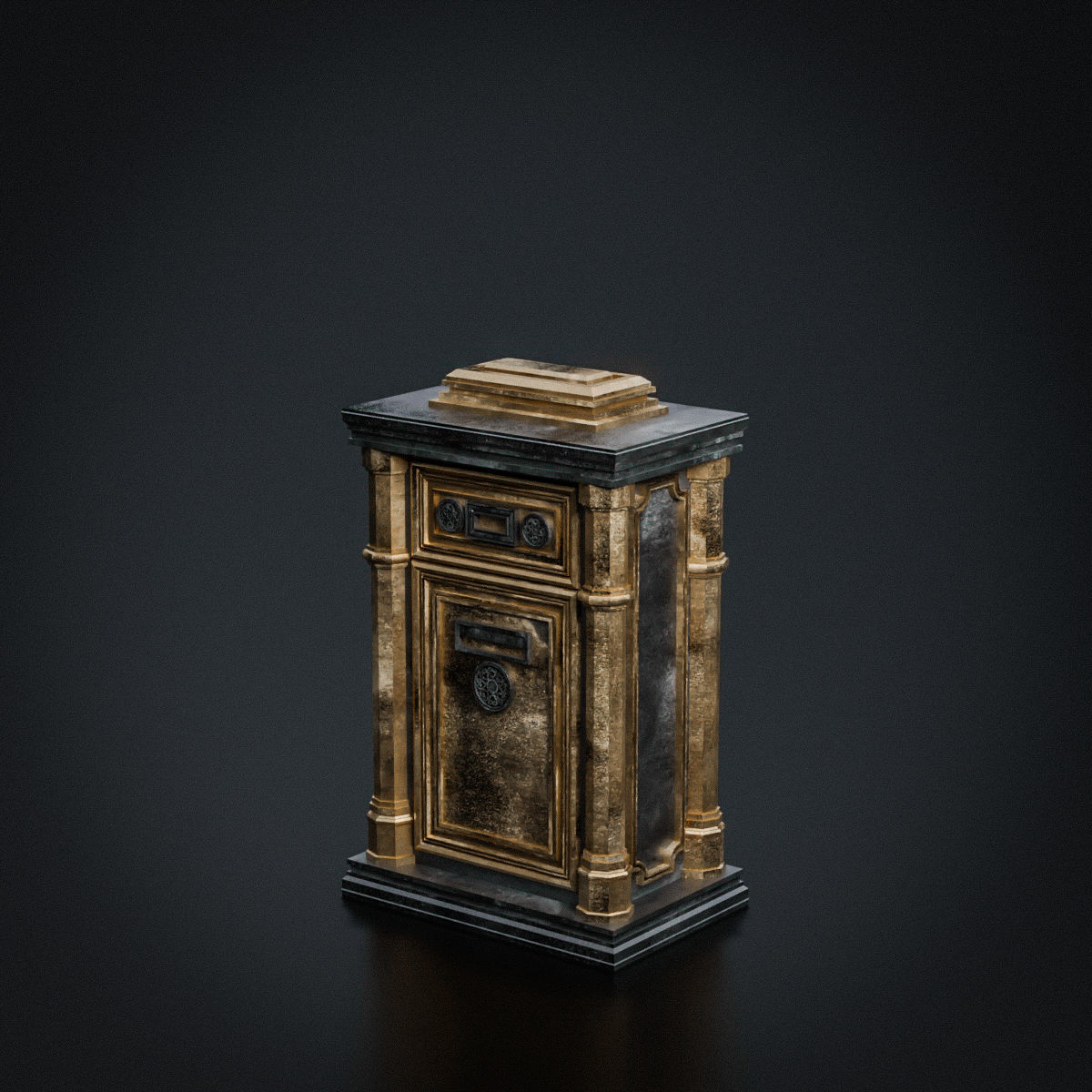 3D model ART DECO STEAMPUNK STREET PROPS ELEMENT VR / AR / low-poly ...