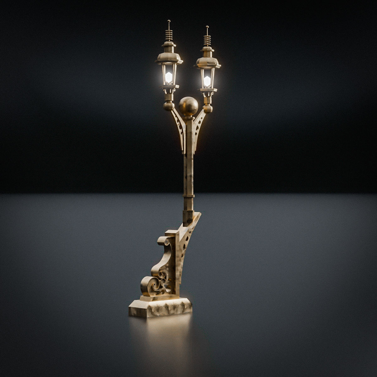 3D model ART DECO STEAMPUNK STREET PROPS ELEMENT VR / AR / low-poly ...