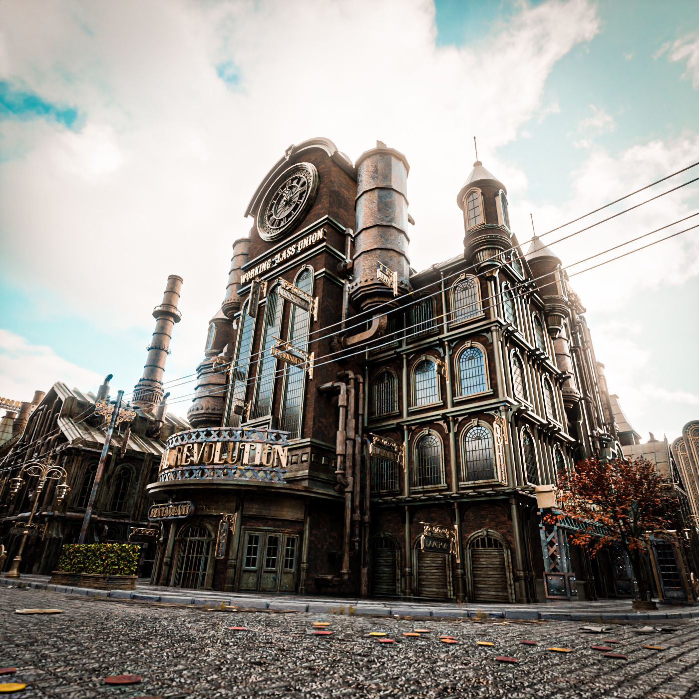 STEAMPUNK INDUSTRIAL BUILDING PACK 3D Model Collection | CGTrader