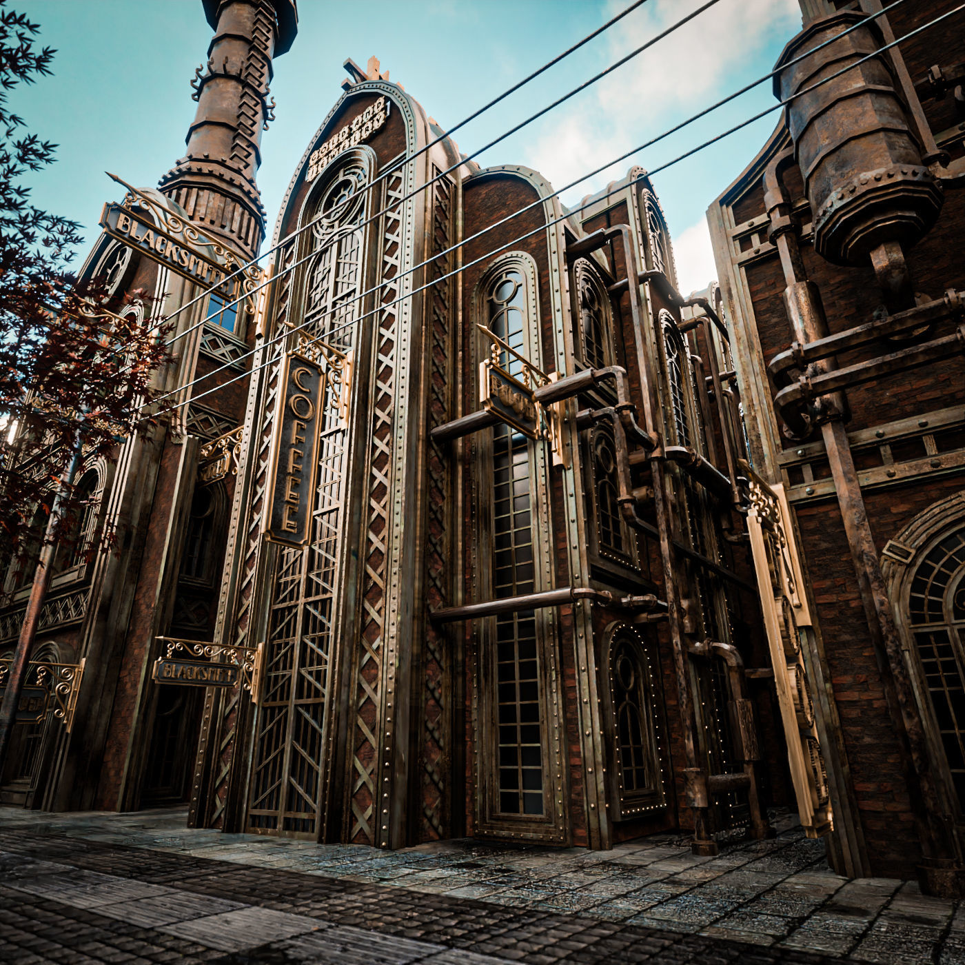 STEAMPUNK INDUSTRIAL BUILDING PACK 3D Model Collection | CGTrader