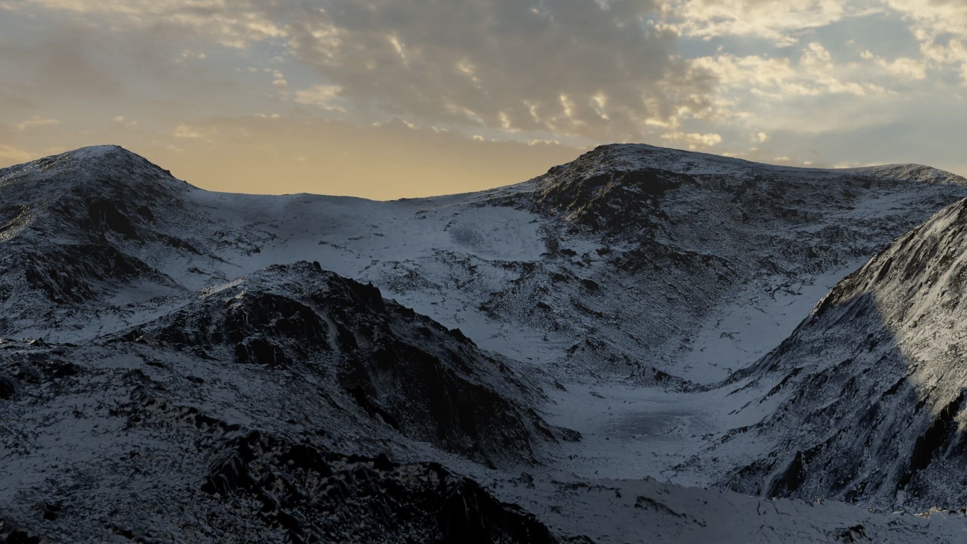 360 Degree Snowy Mountains 3D model | CGTrader