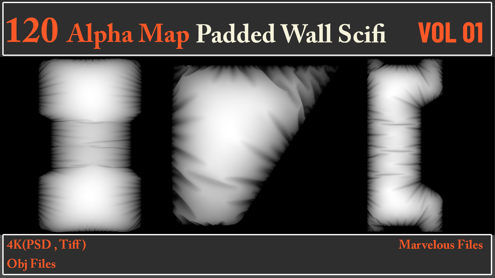 120 Alpha Maps Padded Wall SCIFI Texture | CGTrader