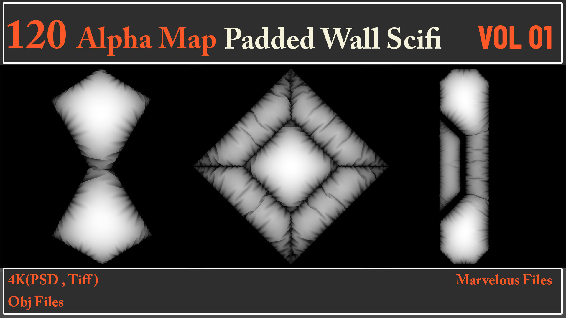 120 Alpha Maps Padded Wall SCIFI Texture | CGTrader