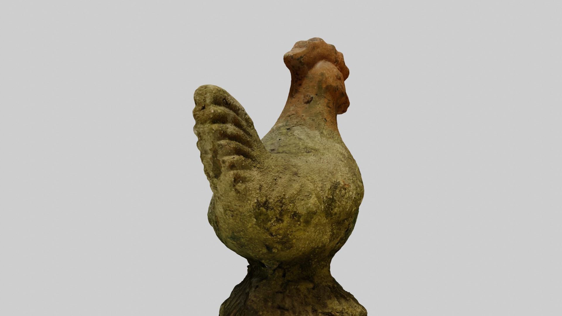 Stone Chicken Statue 3D model | CGTrader