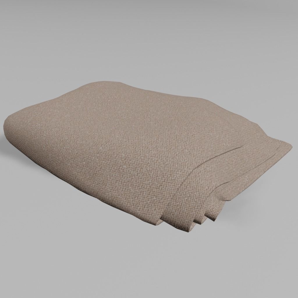 Blanket folded wool free 3D model | CGTrader