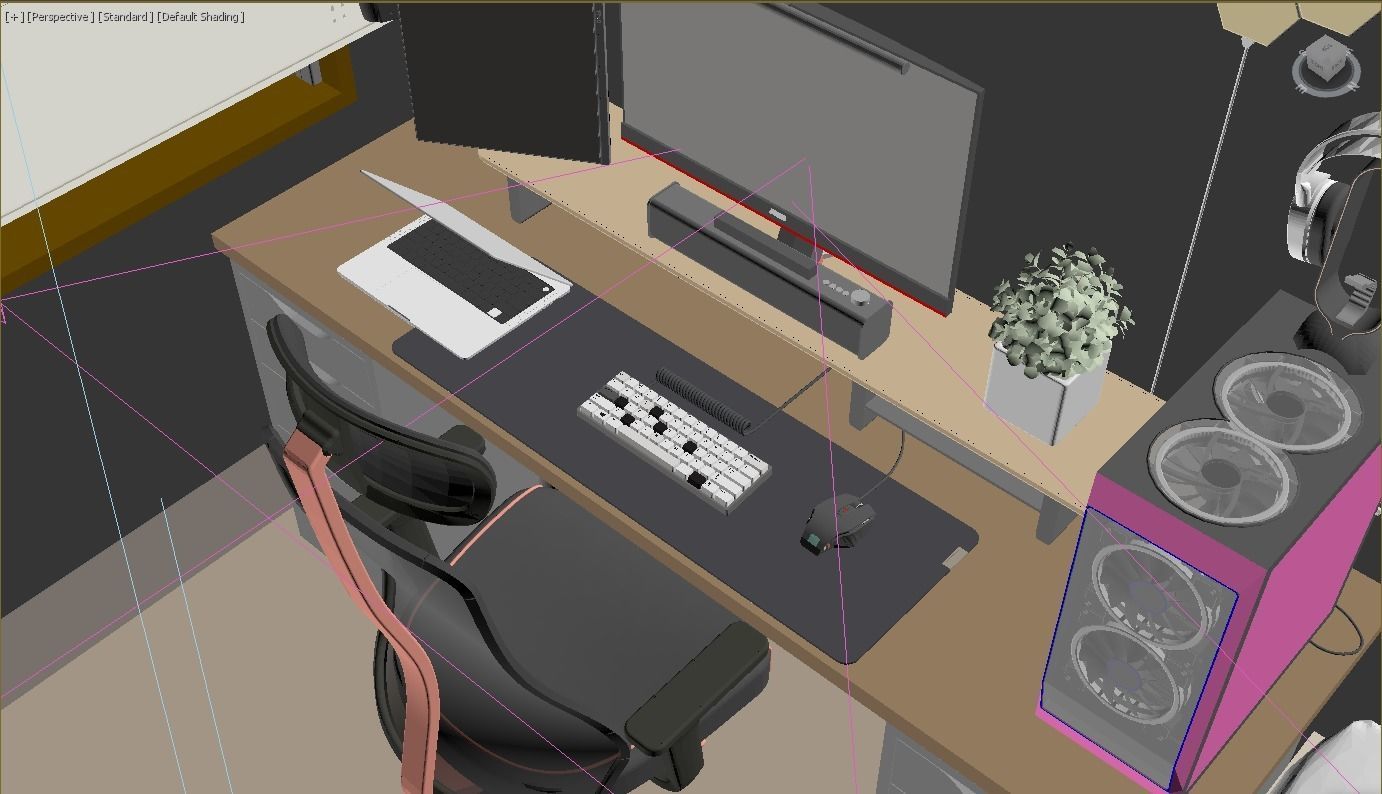 MY DESK SETUP PC 3D model | CGTrader