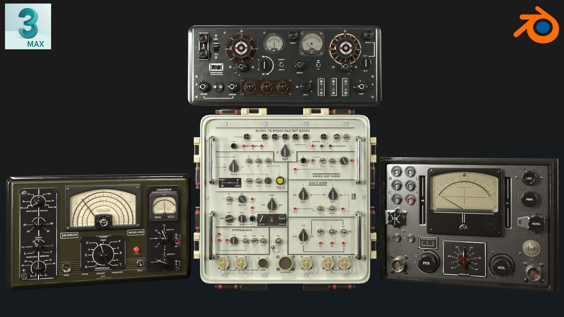 Control panel pack 3 3D model | CGTrader