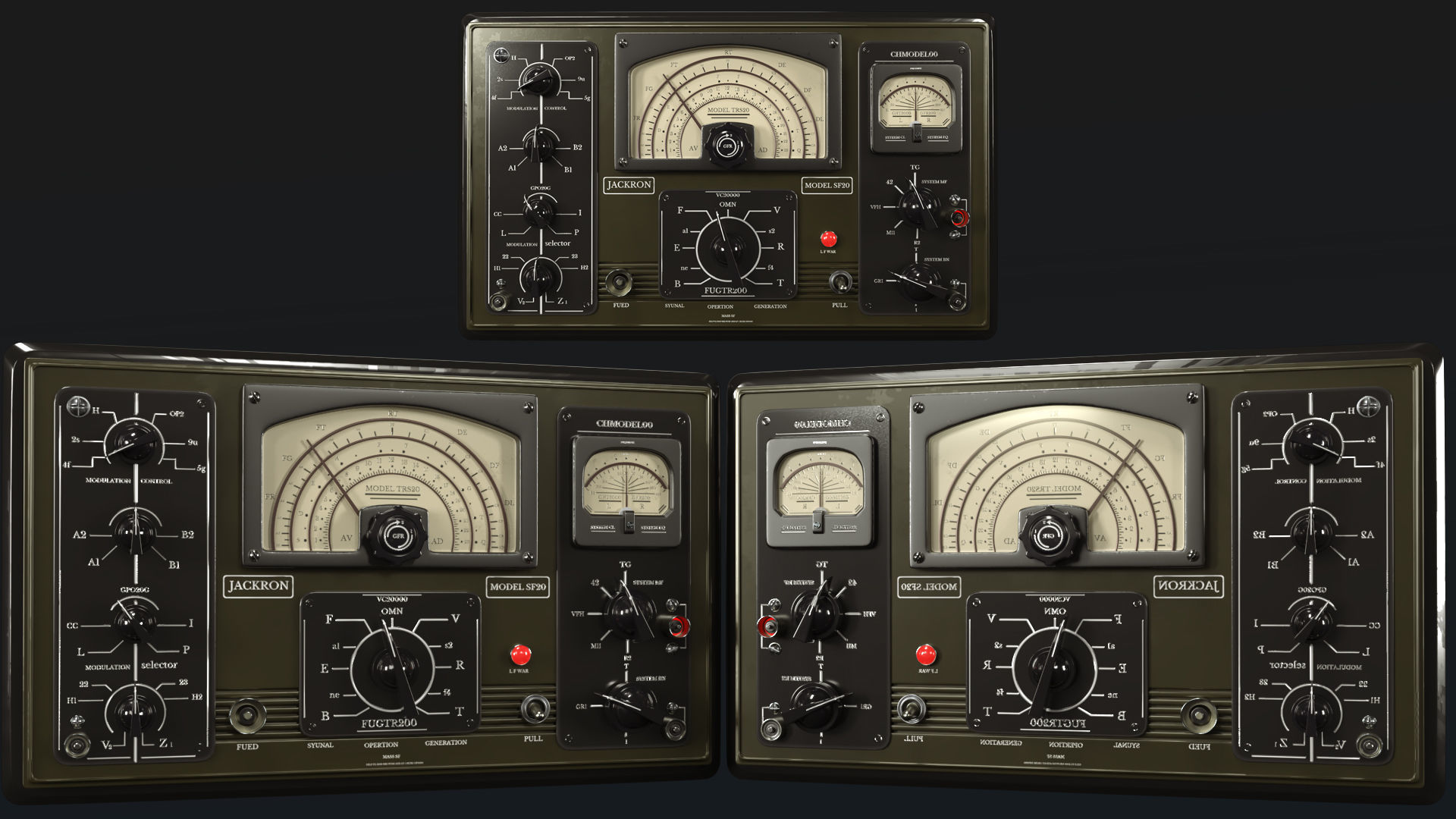 Control panel pack 3 3D model | CGTrader