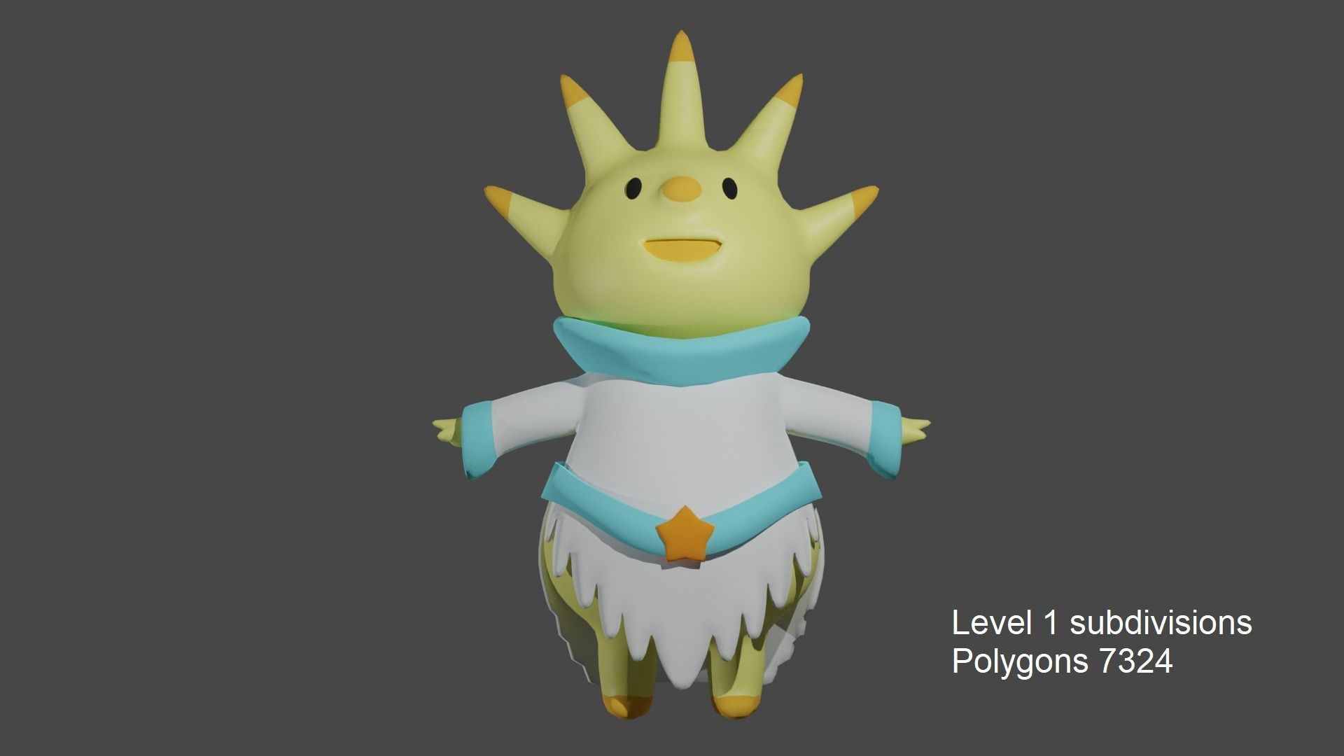 3D model Stylized cartoon sun character VR / AR / low-poly | CGTrader