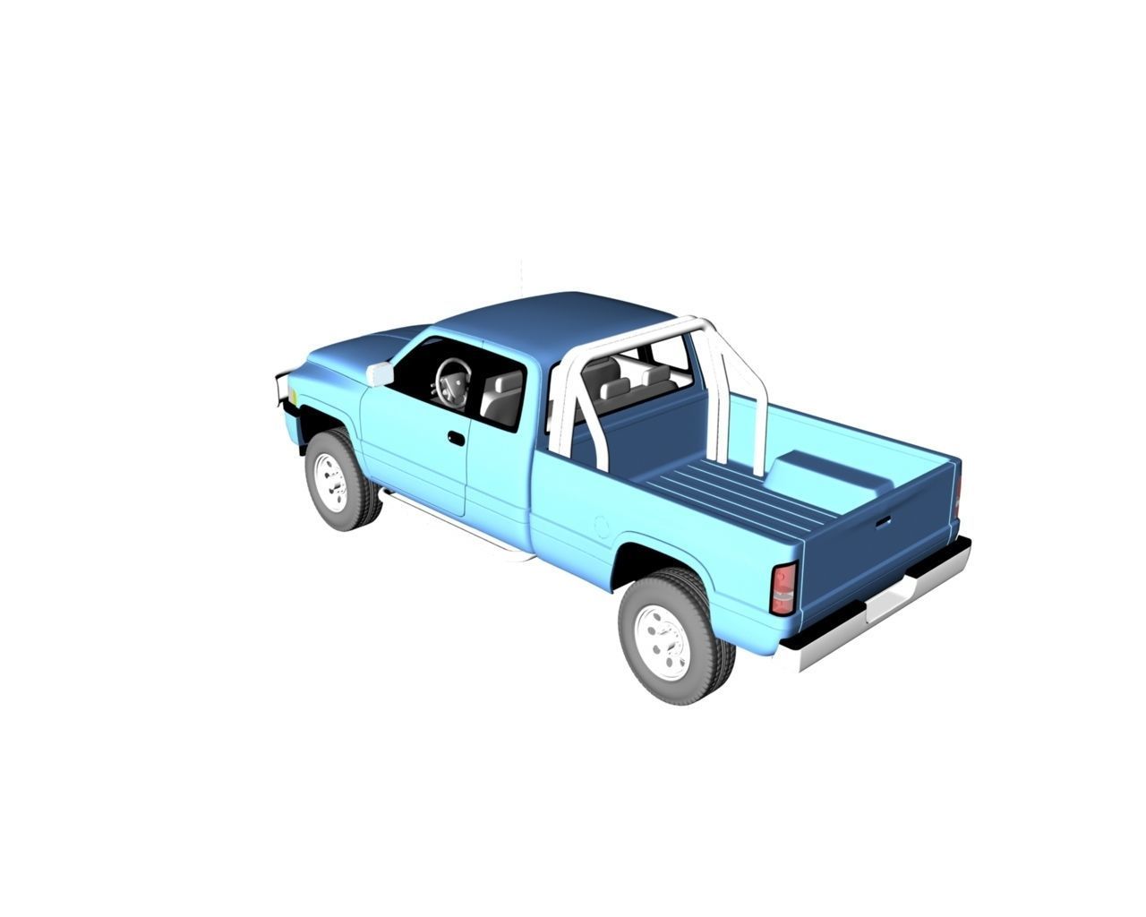 Chrysler Dodge Ram Extended Cab 3D model | CGTrader