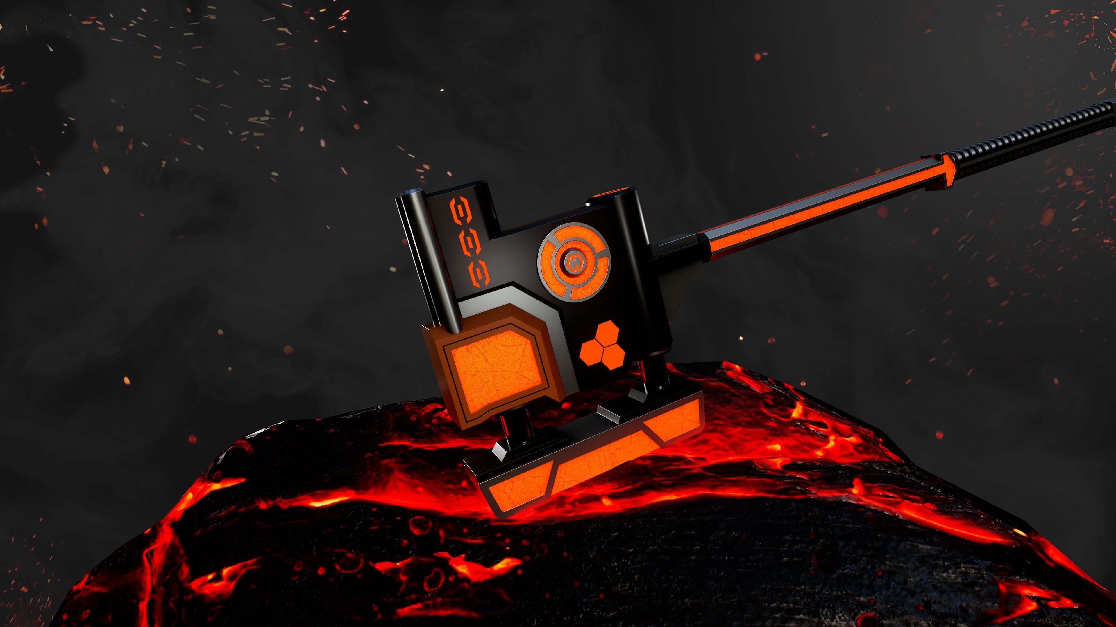 3D model Future Sci-Fi Hammer Low-poly 3D model VR / AR / low-poly ...