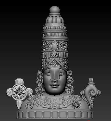 Tirupati Balaji Idol 3D Printable Model 1 3D model 3D printable | CGTrader