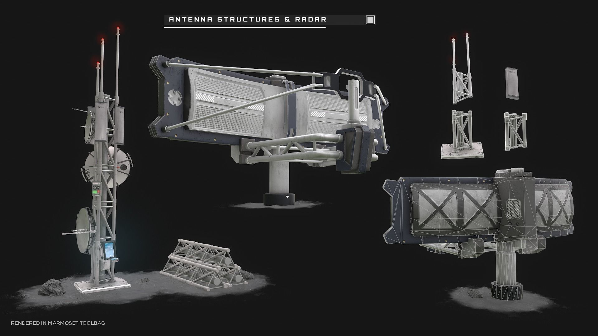 3D model Modular Lunar Base VR / AR / low-poly | CGTrader