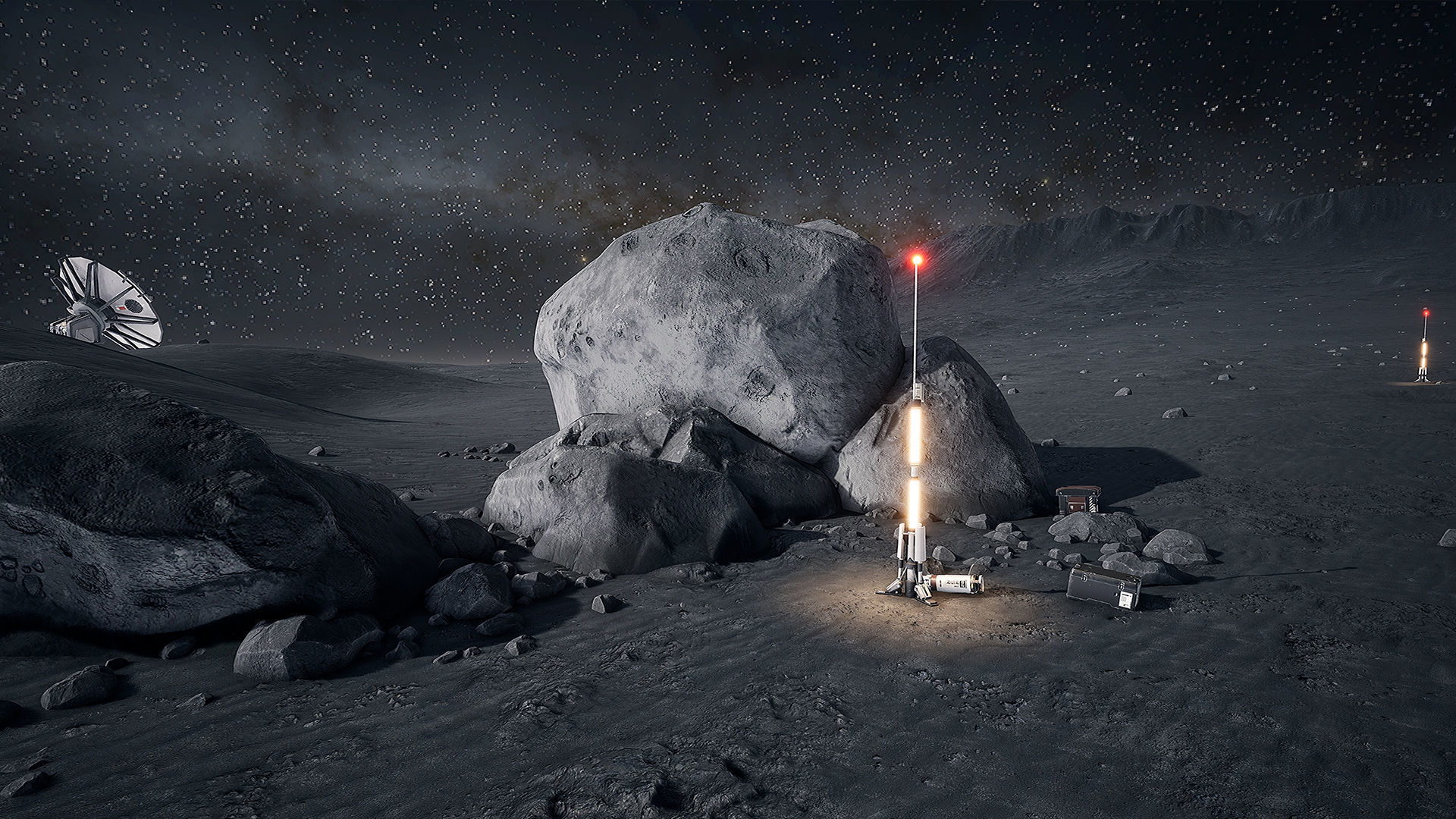 3D model Modular Lunar Base VR / AR / low-poly | CGTrader