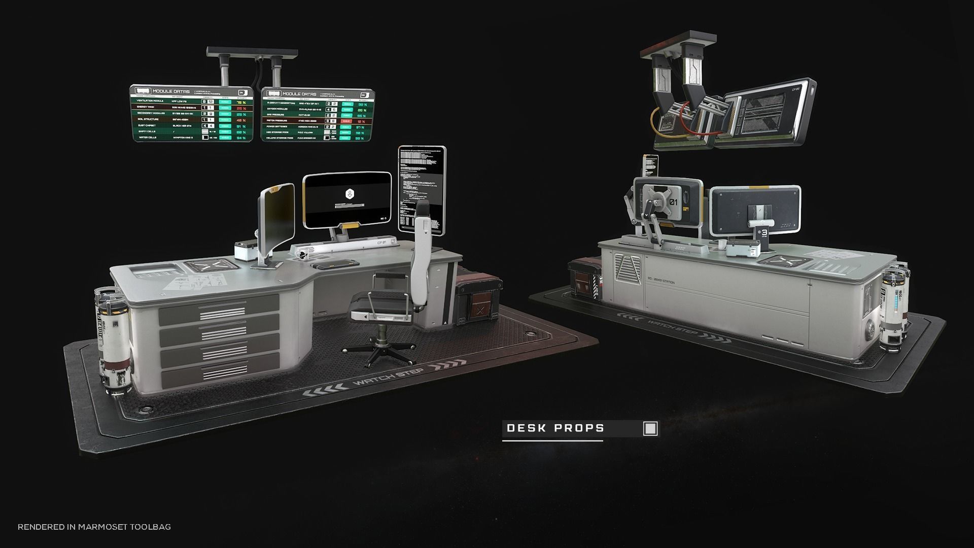 3D model Modular Lunar Base VR / AR / low-poly | CGTrader