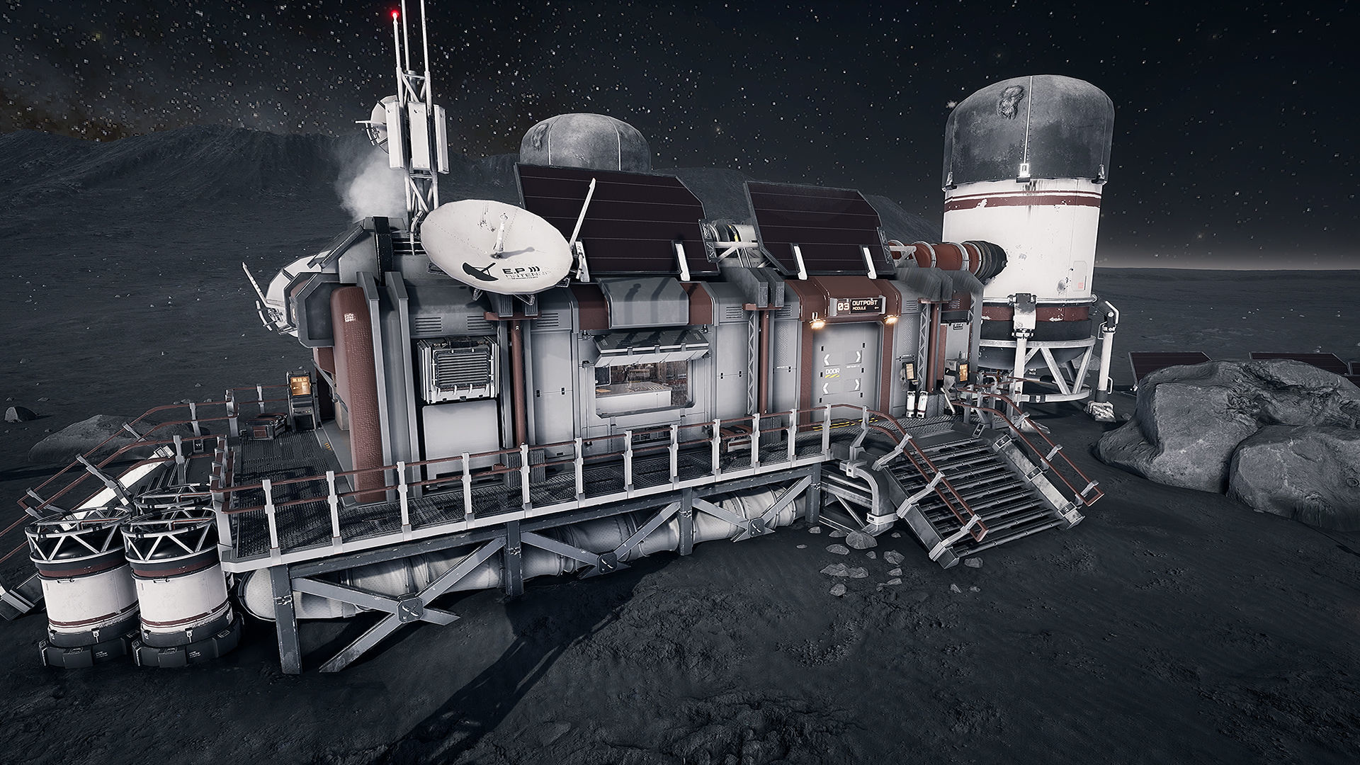 3D model Modular Lunar Base VR / AR / low-poly | CGTrader