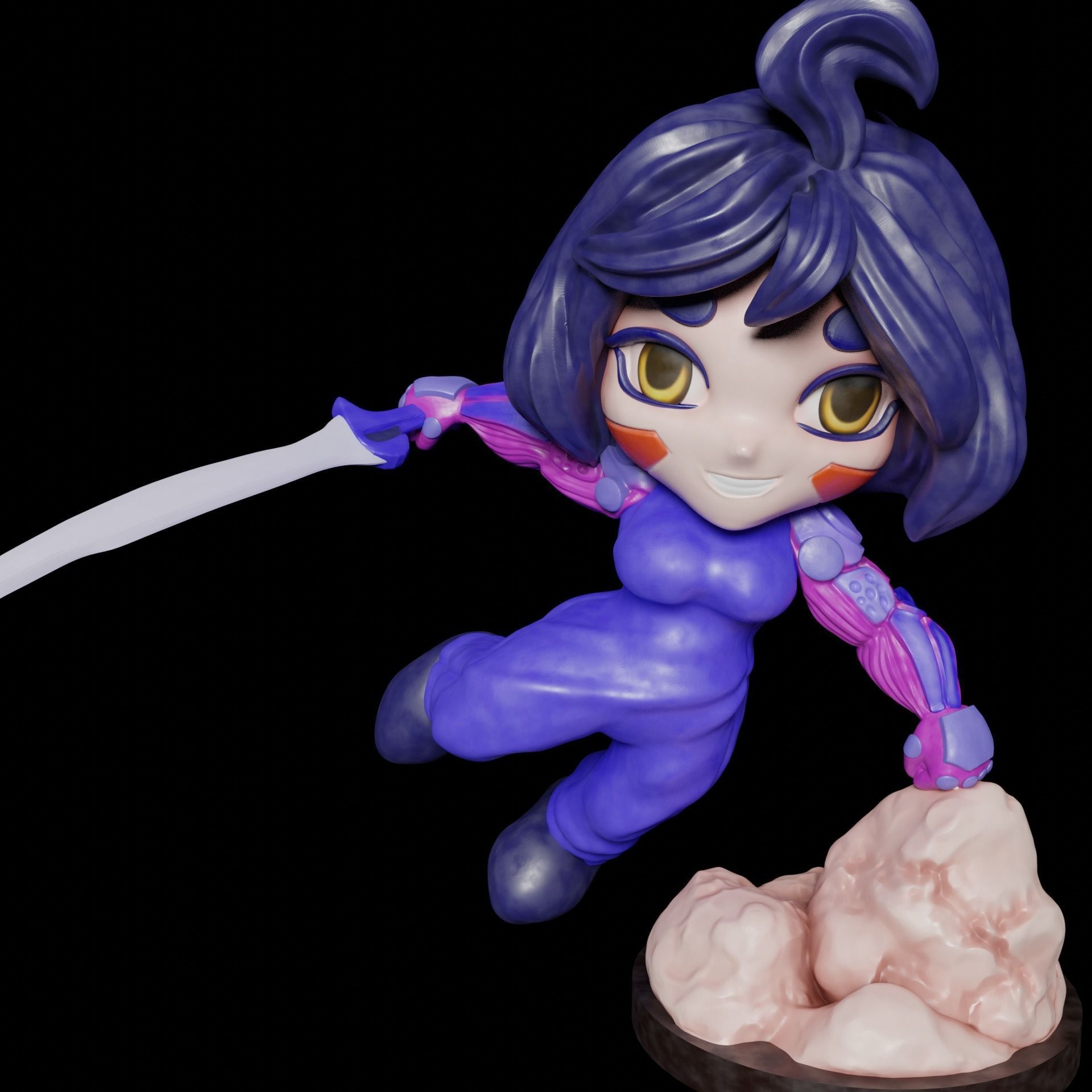 Chibi alita 3D model 3D printable | CGTrader