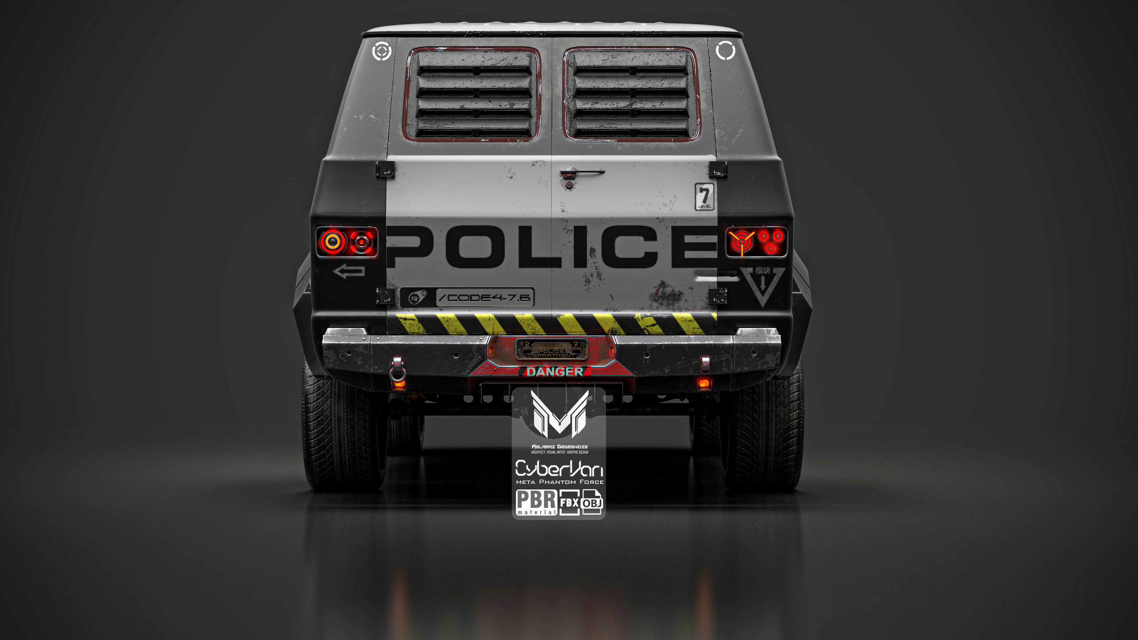 Cyber Van 3D model | CGTrader