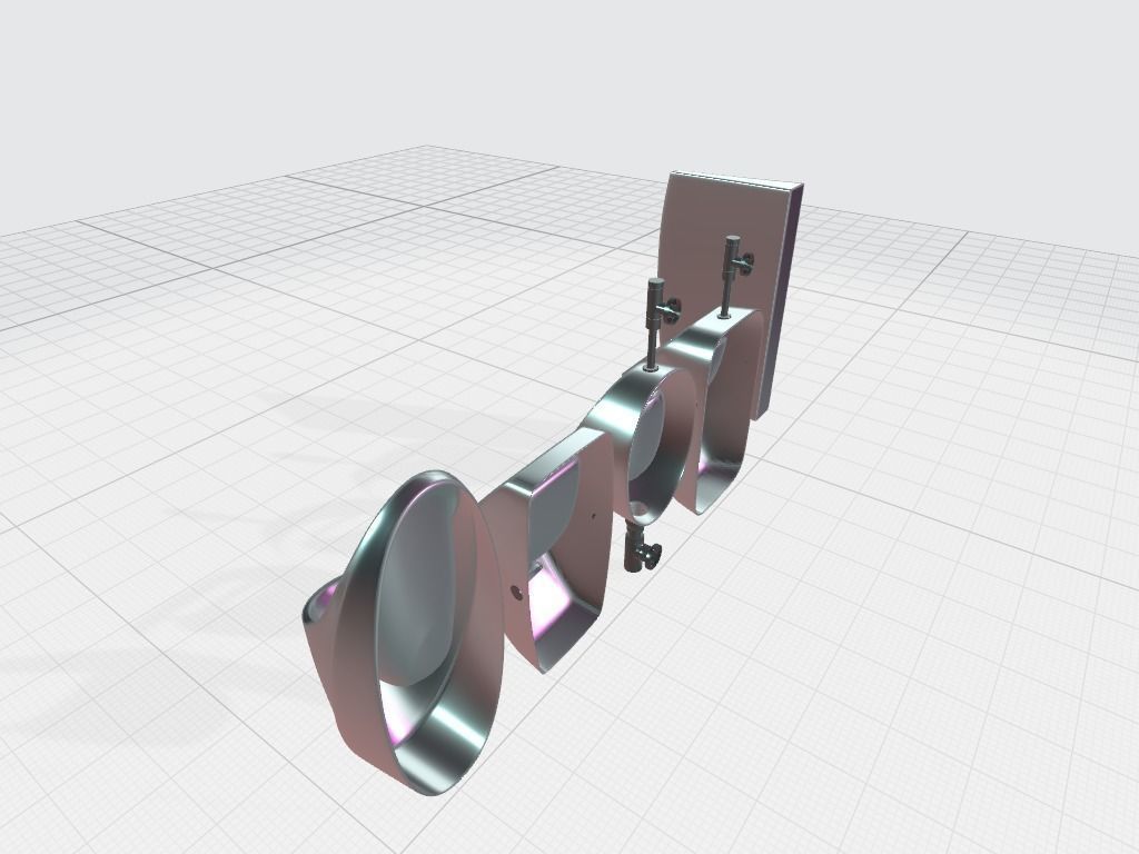 Urinal metal plate 3D model | CGTrader