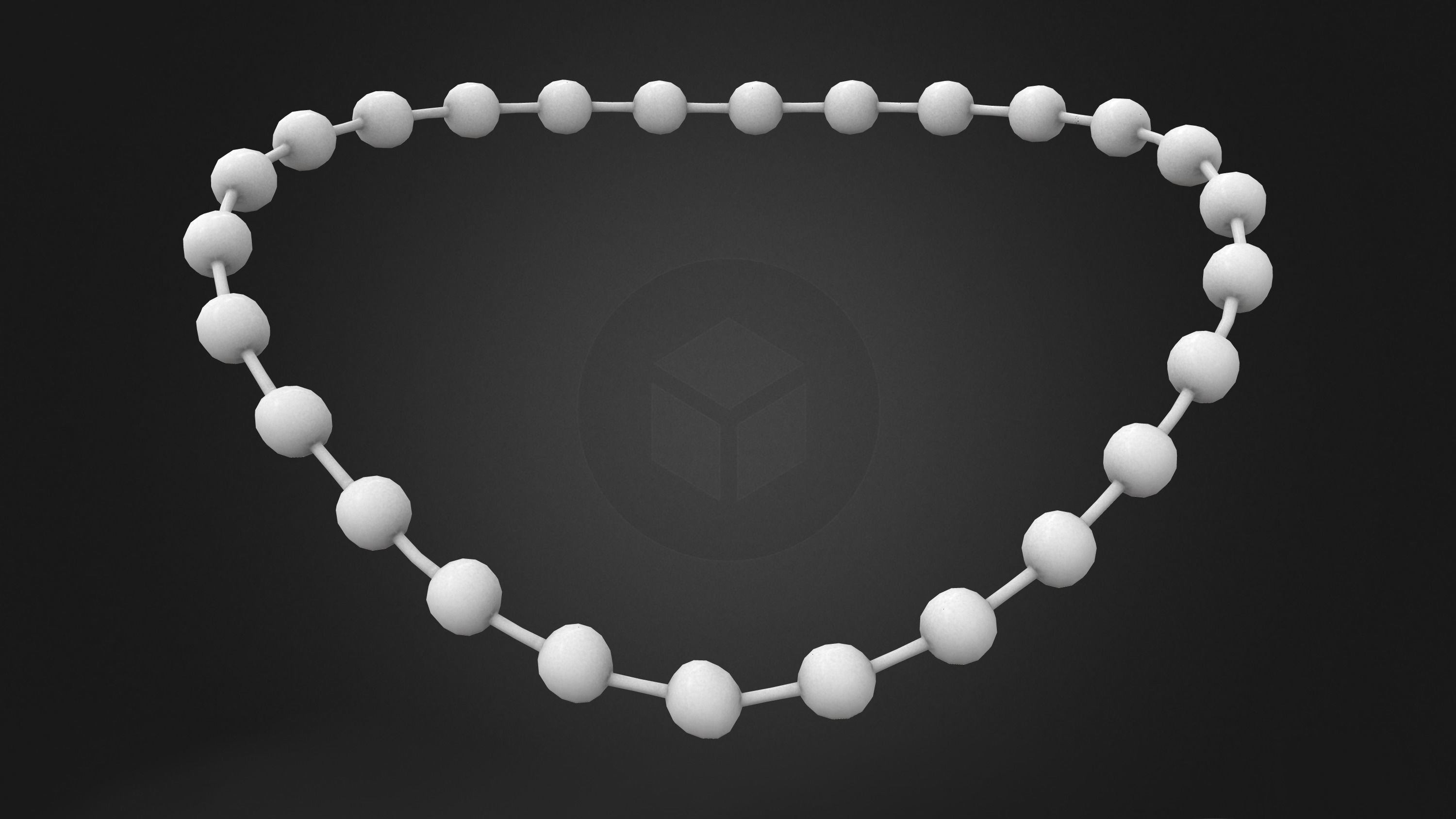 3D model Gold Bids Necklace VR / AR / low-poly | CGTrader
