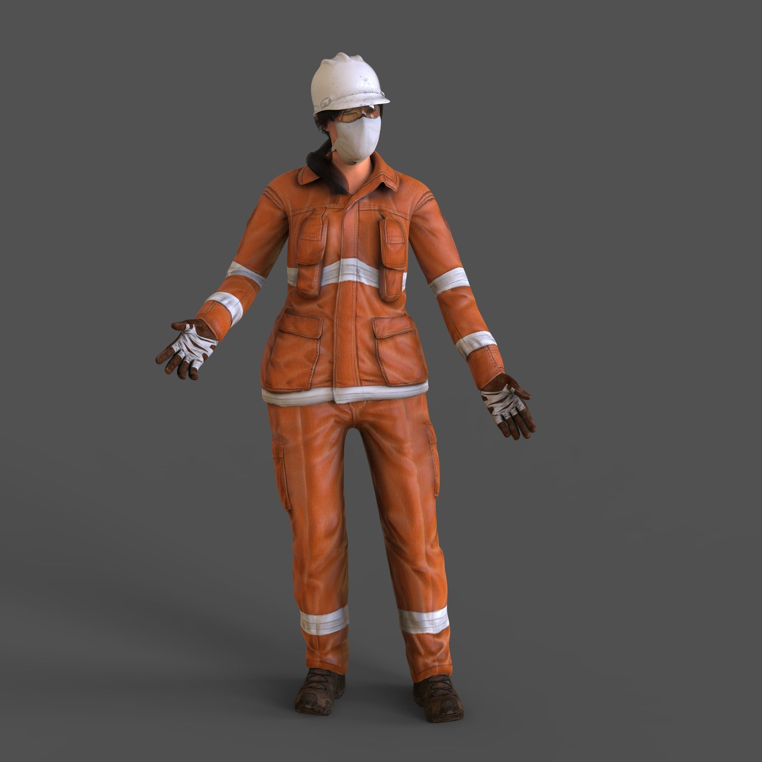 3D model Worker Character Pack RIGGED VR / AR / low-poly | CGTrader