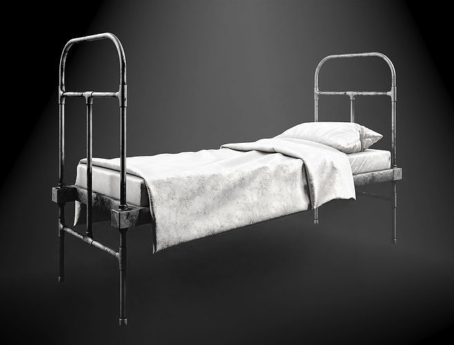 Psychiatric hospital bed 3D model | CGTrader